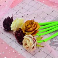 China Creative Rose Shaped Gel Pen 0.5mm Needle Tube Smooth Writing Pens for sale