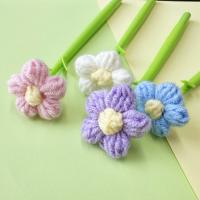 China New Silicone Lucky Daisy Neutral Pen Knitted Flowers Creative Gel Ink Pens for sale