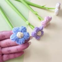 China New Silicone Lucky Daisy Neutral Pen Knitted Flowers Creative Gel Ink Pens for sale