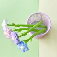 China New Silicone Lucky Daisy Neutral Pen Knitted Flowers Creative Gel Ink Pens for sale