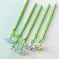 China Promotion Creative Acrylic Crystal Daisy Flower Silicone Neutral Pen For Gift for sale