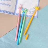 China Cartoon Dinosaur Neutral Pen Silicone Cute Personalized Promotion Gel Pen for sale