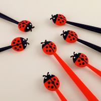 China Hot Sale Seven-spotted Ladybug Silicone Gel Pens for School Office for sale