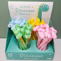 China Unique Design Cartoon Crocodile Dinosaur Silicone Gel Pens for Kids for sale