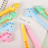 China Unique Design Cartoon Crocodile Dinosaur Silicone Gel Pens for Kids for sale