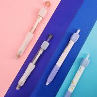 China ST Valve Turning Answer Neutral Exam Writing Pen Soft Rubber Sheath Gel Pen for sale