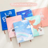 China Cute Cartoon Hardcover Notebook A5 Blank Inside Pages Journal Diary For Students for sale