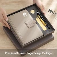 China High End PU Leather Notebook Journal Set With Match Pen Brass Bookmarks for sale