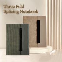 China Promotion Three Fold Splicing Notebook With Natural White Horizontal Line Page for sale