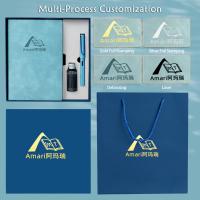 China Custom Logo Soft PU Leather Notebook Gift Set Box For Business Corporate Meeting for sale