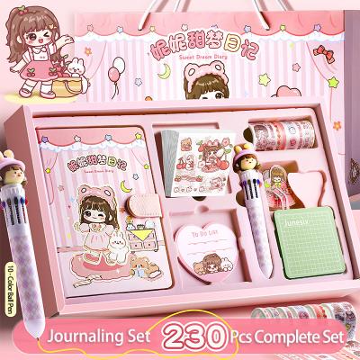 China Cute Stationery Journaling Set Notebook Stickers Children's Handbooks for sale