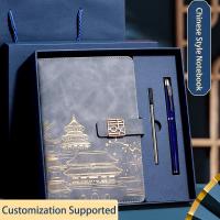 China Custom Logo Business Gift Box Wholesale China Chic A5 Notebook Pen Bookmark Set for sale