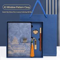 China Custom Logo Business Gift Box Wholesale China Chic A5 Notebook Pen Bookmark Set for sale