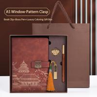 China Custom Logo Business Gift Box Wholesale China Chic A5 Notebook Pen Bookmark Set for sale