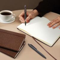 China Sustainable Office Essential Coffee Ground Notebook With Embossing Logo for sale