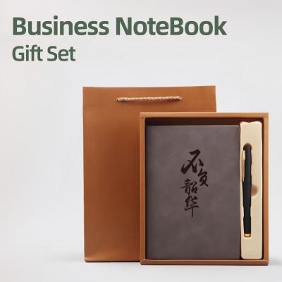 China Customizable Versatile PU Leather Metal Clasp Notebook Gift Set for Business Office for sale