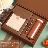 China 3D Color Clasp Customization Notebook Multi-Pocket Design Gift Box Pen Thermos Set for sale