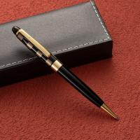 China Grid Pattern Metal Ball Pen 1.0mm Black Ink Customizable for sale