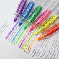 China Fun Syringe-Shaped Highlighter Set Creative Marker Pen for Kids for sale