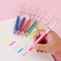 China Fun Syringe-Shaped Highlighter Set Creative Marker Pen for Kids for sale