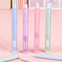 China Macaron Colored Tube Eraser Push Pull Type Soft Rubber Erase Clean for sale