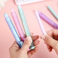 China Macaron Colored Tube Eraser Push Pull Type Soft Rubber Erase Clean for sale