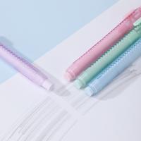 China Macaron Colored Tube Eraser Push Pull Type Soft Rubber Erase Clean for sale