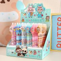 China Cartoon Cute Stationery Labubu Kitty Pressing Erasable Gel Ink Pens for sale