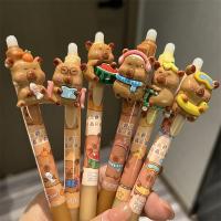 China Cartoon Cute Stationery Labubu Kitty Pressing Erasable Gel Ink Pens for sale