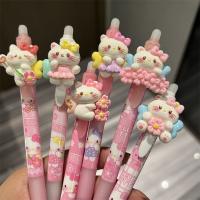 China Cartoon Cute Stationery Labubu Kitty Pressing Erasable Gel Ink Pens for sale