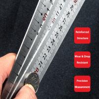 China Stainless Steel Ruler Thickened Double-sided Scale Durable Wear Resistant Ruler for sale