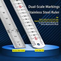 China Stainless Steel Ruler Thickened Double-sided Scale Durable Wear Resistant Ruler for sale