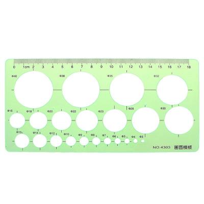 China Multi-template Circle Drawing Ruler High Clarity PS Various Sizes Efficient Drafting Tool for sale