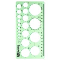 China Multi-template Circle Drawing Ruler High Clarity PS Various Sizes Efficient Drafting Tool for sale