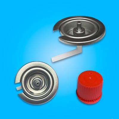 China 227g Gas Cartridge Valve with Red Cover Assembly for Portable Butane Stoves - 1500pcs/Carton Capacity for sale