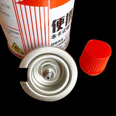 China OEM Butane Camping Gas Valve 223g with Red Cover for Aerosol Canister Stoves for sale