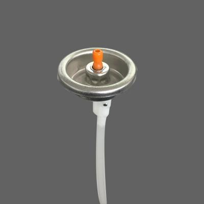 China 1 Inch 360 Degree Aerosol Spray Can Valve with 2.0mm Orifice for Automotive Care Applications for sale
