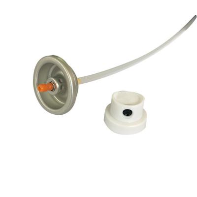 China Clear Lacquer Aerosol Can Valve with Actuator 1 Inch 2x0.33mm Orifice for Insecticide Tin Cans for sale