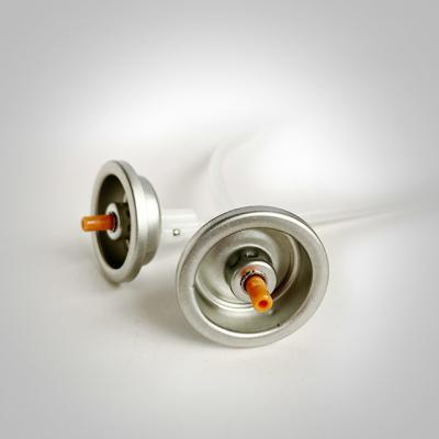 China 1-Inch 360-Degree Aerosol Valve for Car Care Cleaner Tin Cans with 0.51mm Double Orifice and Rust Resistance for sale