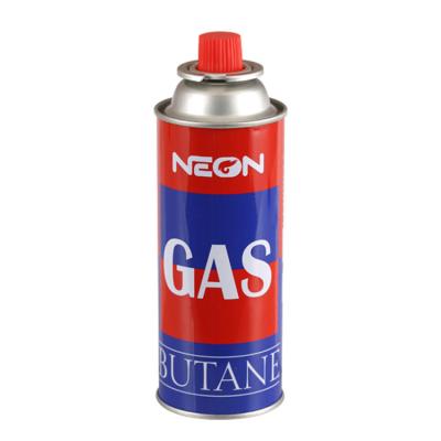 China 65mm Diameter Empty Straight Wall Butane Gas Canister 400ml Capacity Metal Tin for Camping Stoves for sale