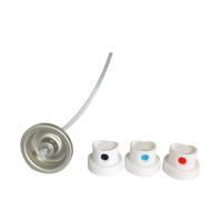 China 1 Inch Tinplate Aerosol Spray Valve with Dip Tube 2x0.51mm Stem for sale