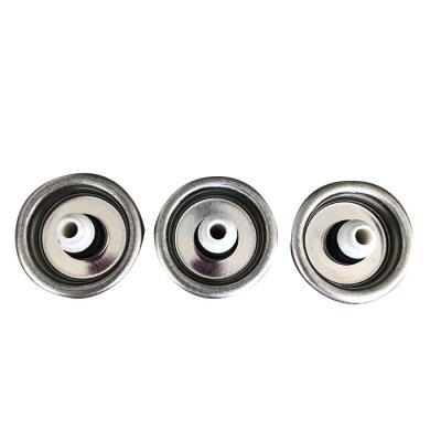China 1 Inch Tinplate Gun Type Aerosol PU Foam Spraying Valve with Cap for Construction Tin Cans for sale