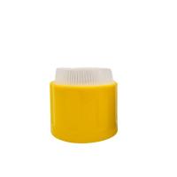 China PP Yellow Aerosol Spray Cap with Bristle Brush - 65mm Non-Refillable for Foam Cleaner Tinplate Canisters for sale