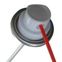 China 1.0mm Orifice Aerosol Silicone Spray Actuator with 120mm Red Extension Tube for Automotive Care for sale
