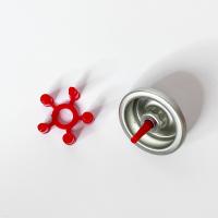 China Anti Corrosion Red Butane Lighter Fill Valve 2x0.51mm Stem with Tinplate Mounting Cup for sale
