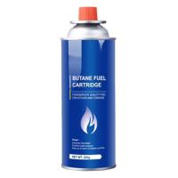China 220g Straight Wall Butane Gas Cartridge - 65mm Diameter 400ml Capacity for Camping Stoves for sale