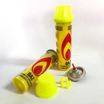 China 80ml Butane Gas Lighter Refill with 40mm Valve and 150mm Height for Kitchen and Household Use for sale