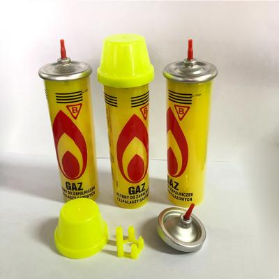 China 80ml Butane Gas Lighter Refill with 40mm Valve and 150mm Height for Outdoor Cooking and Camping for sale