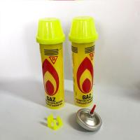 China 80ml Butane Gas Lighter Refill with 40mm Valve and 150mm Height for Outdoor Camping Equipment for sale