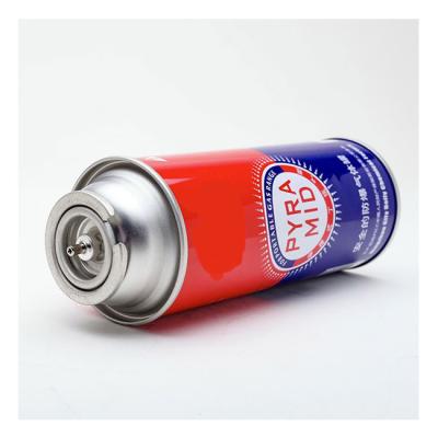 China Butane Gas Canister 220g 227g Capacity 65x158mm Tinplate for Camping BBQ for sale
